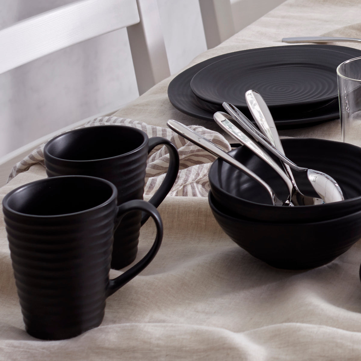 Ridge Black Mugs, Set of 4 – Lenox Corporation