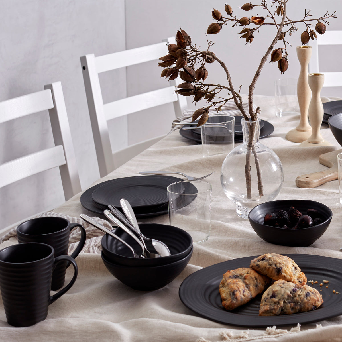 Ridge Black Mugs, Set of 4 – Lenox Corporation