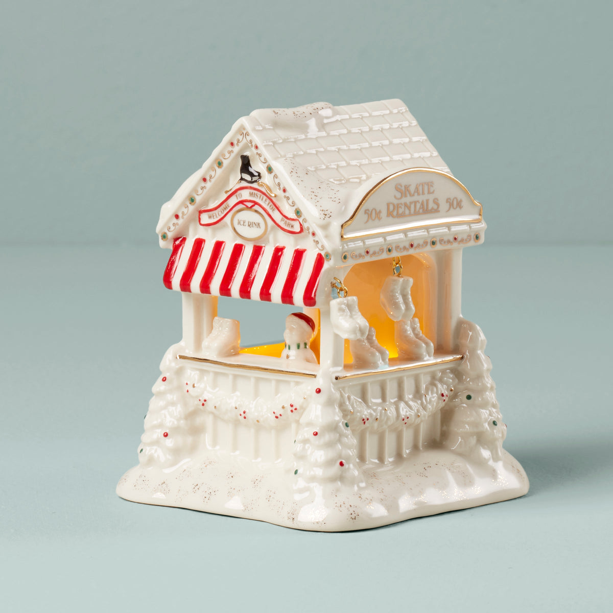 Mistletoe Park Ice Skate Rental Booth Figurine – Lenox Corporation