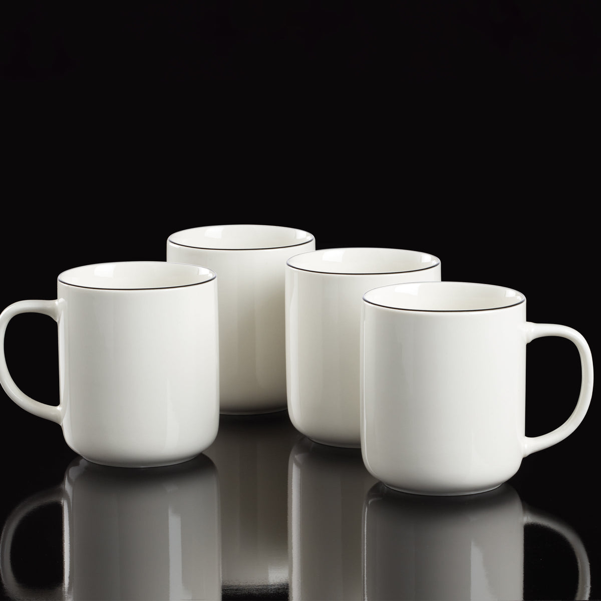 24 Seven Black Rim Mugs, Set of 4 – Lenox Corporation