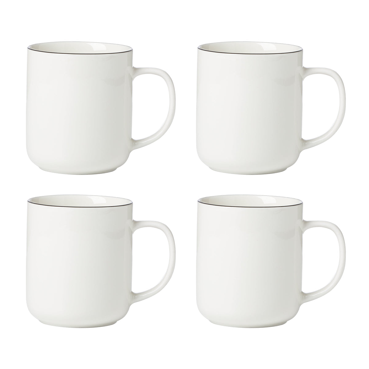 24 Seven Black Rim Mugs, Set of 4 – Lenox Corporation