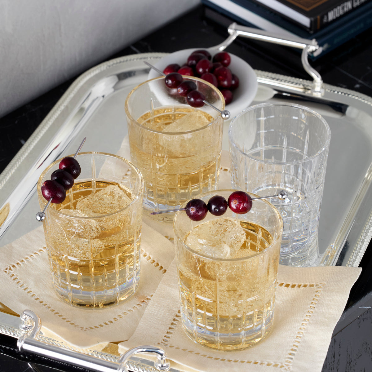 Deklan Crystal Double Old Fashion Glasses, Set of 4 – Lenox Corporation