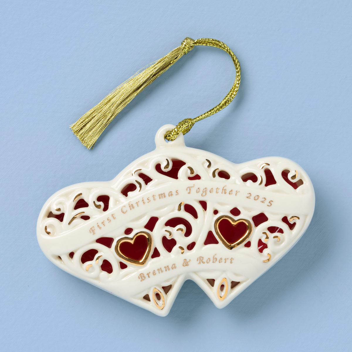 Personalized Two Hearts One Love Ornament – Lenox Corporation