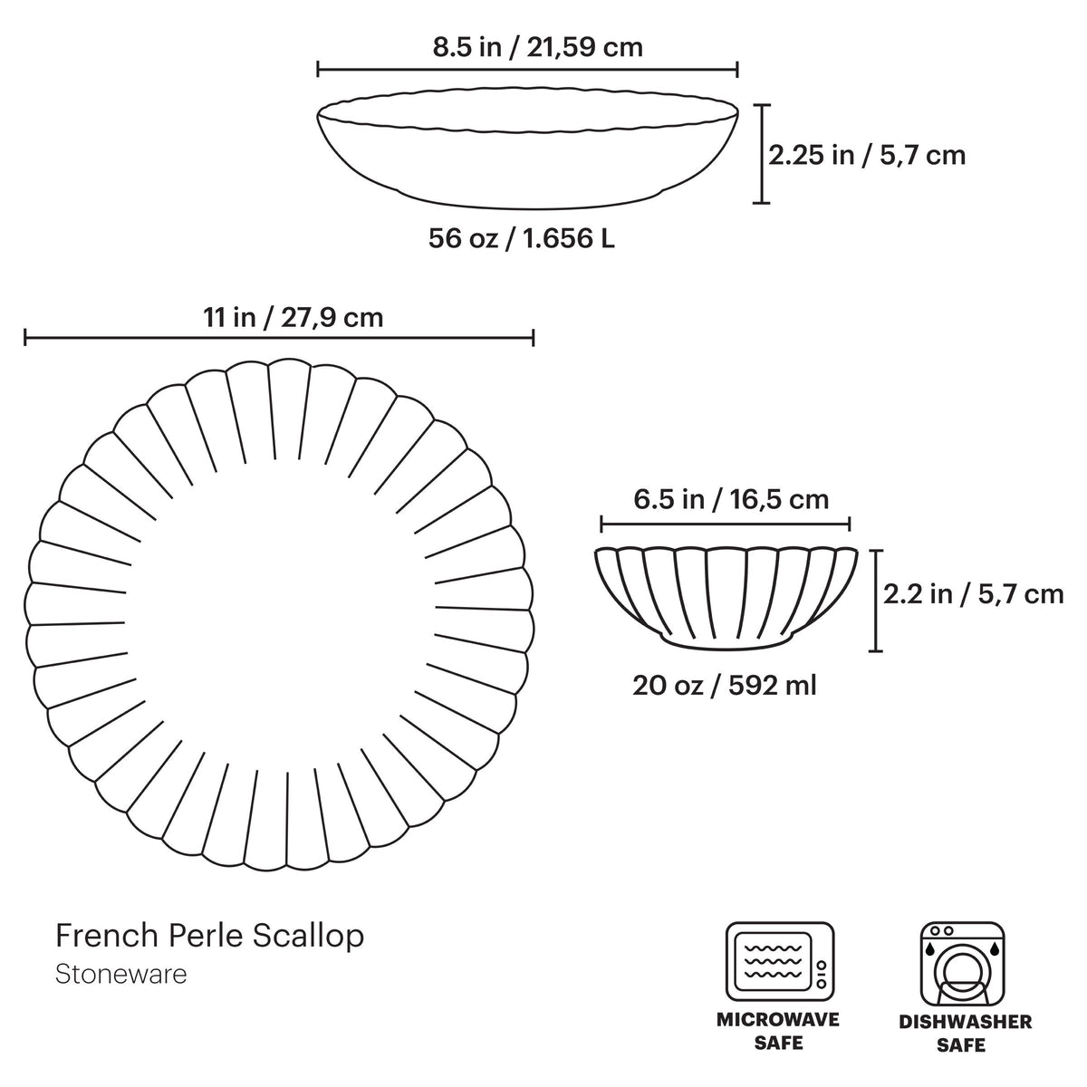French Perle Scallop White 12-Piece Dinnerware Set – Lenox Corporation