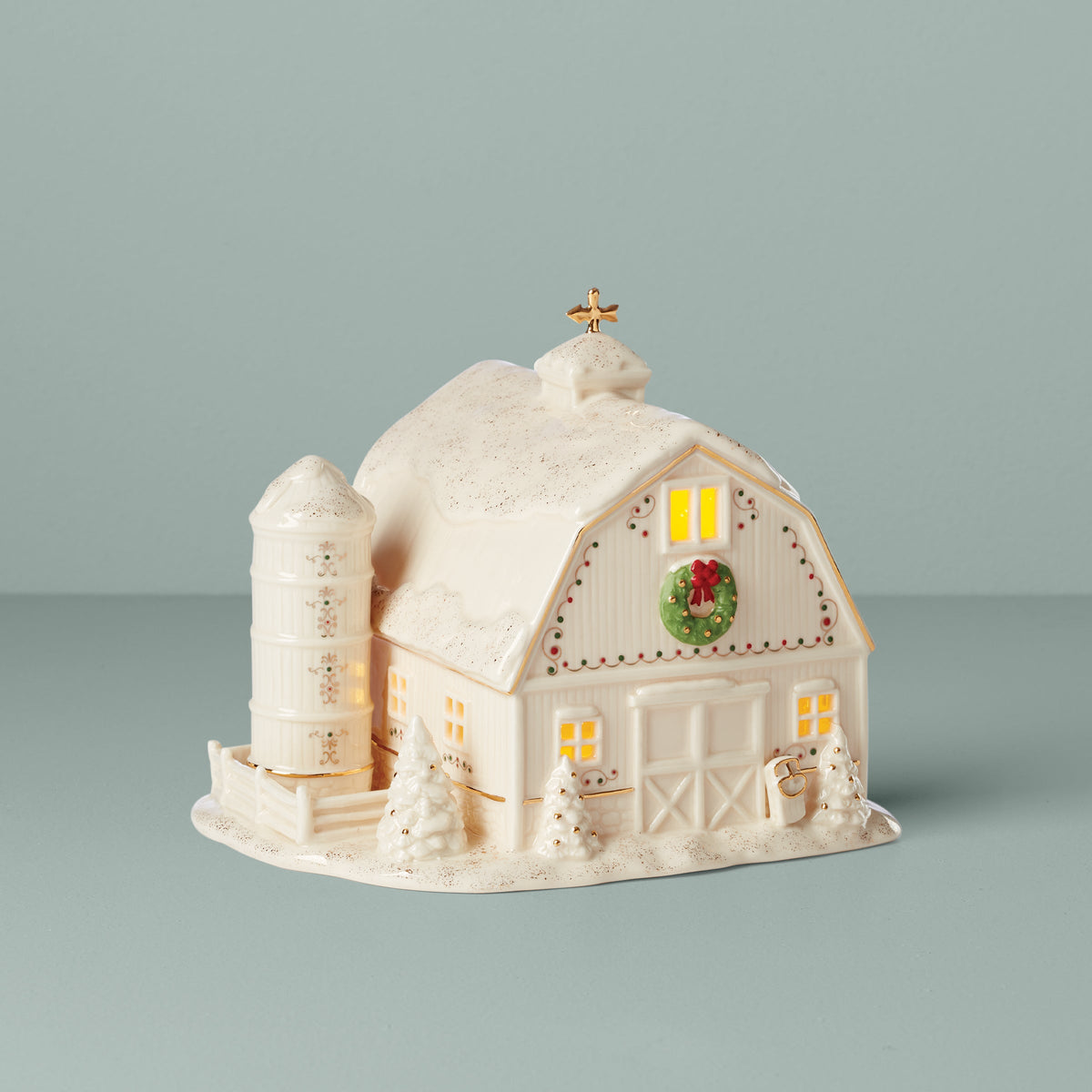 Mistletoe Park Lit Barn Figurine – Lenox Corporation